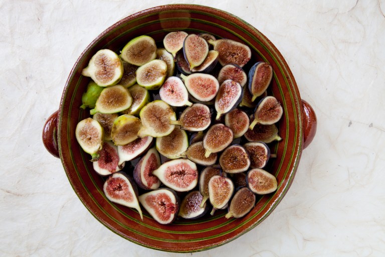 Grilled Figs with Crème Fraîche and Chestnut Honey | The Garum Factory