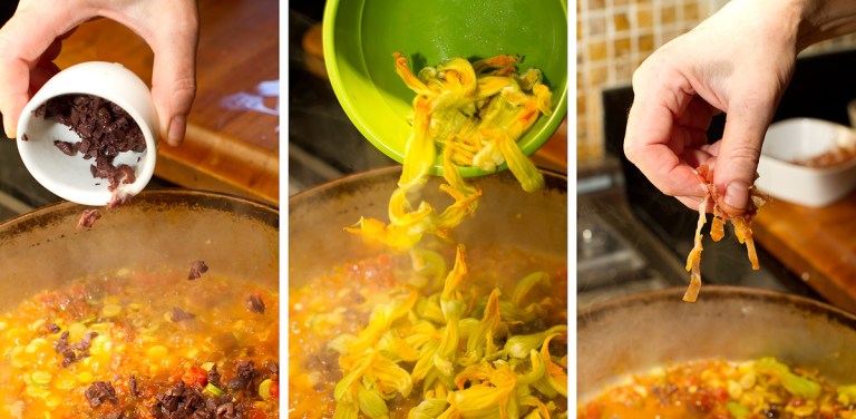 Torchio Pasta with Squash Blossoms | The Garum Factory