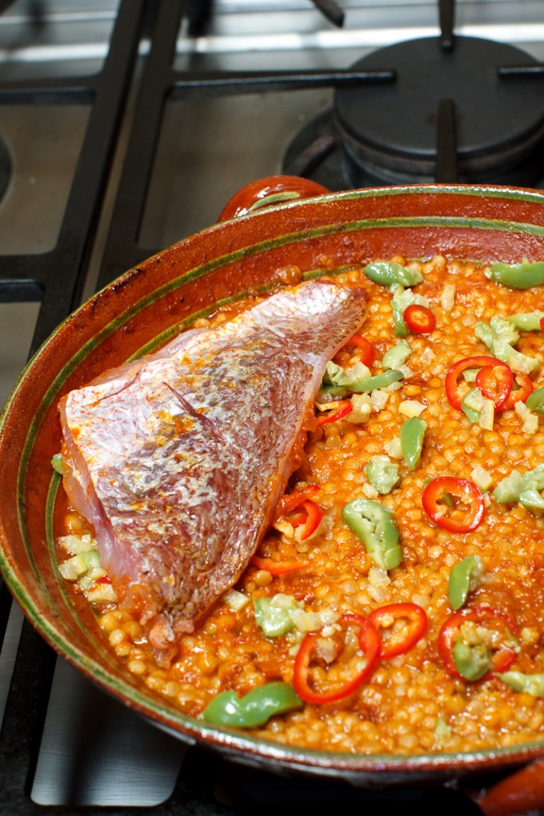 Israeli Couscous With Red Snapper and Preserved Lemon | The Garum Factory